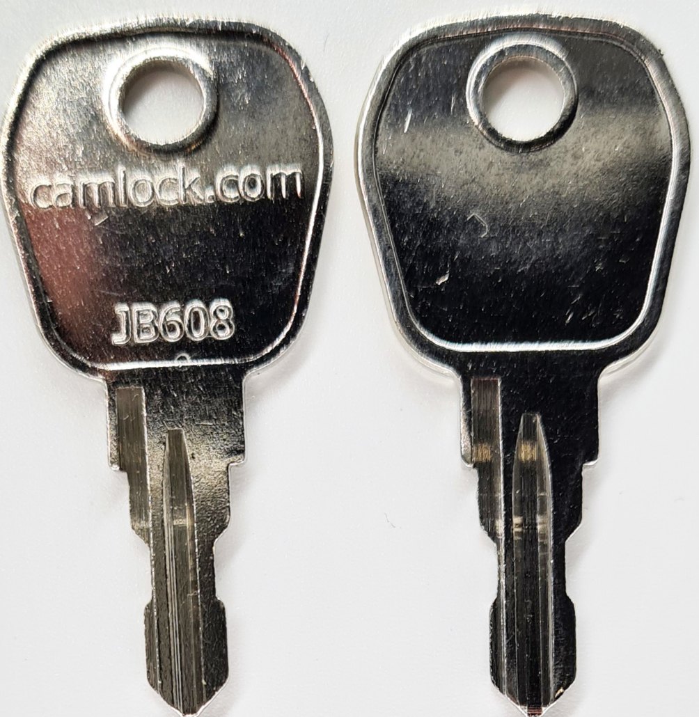 Replacement Camlock JB608 Key from WebKeys - replacement key cutting by ...